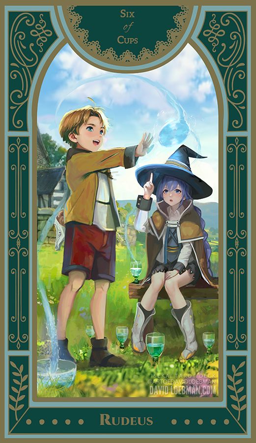 [OC] I painted Rudeus and Roxy as a Tarot Card! | Scrolller