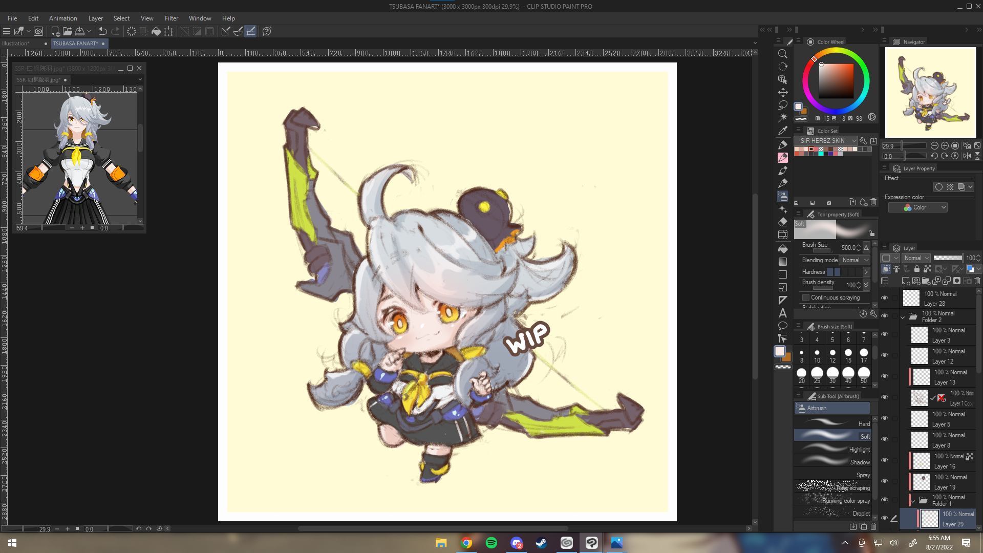 [OC] WIP drawing of my first ever SSR (she's A6 now) ~ | Scrolller