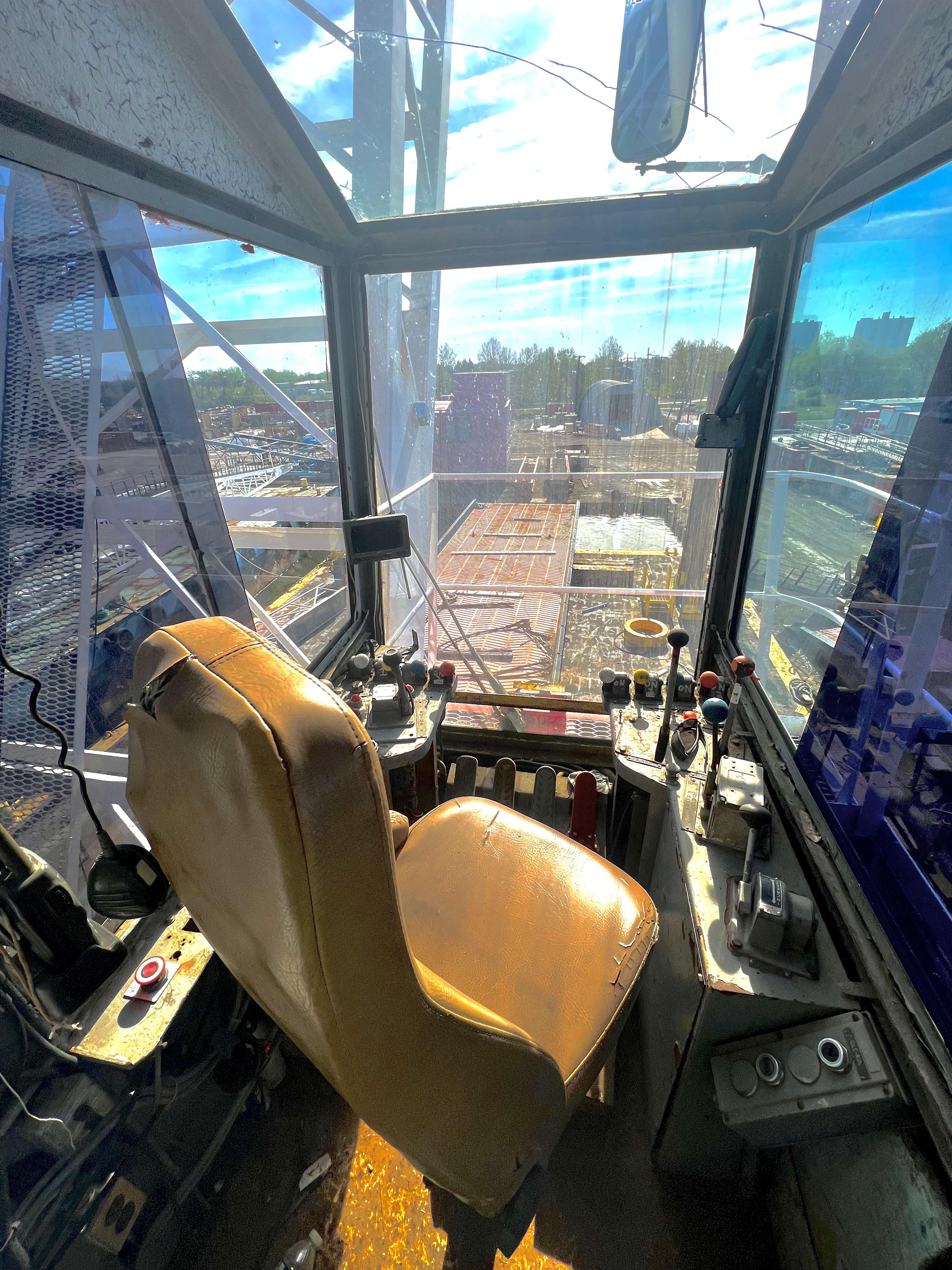 Operator View; Clyde Iron Works barge mounted crane | Scrolller