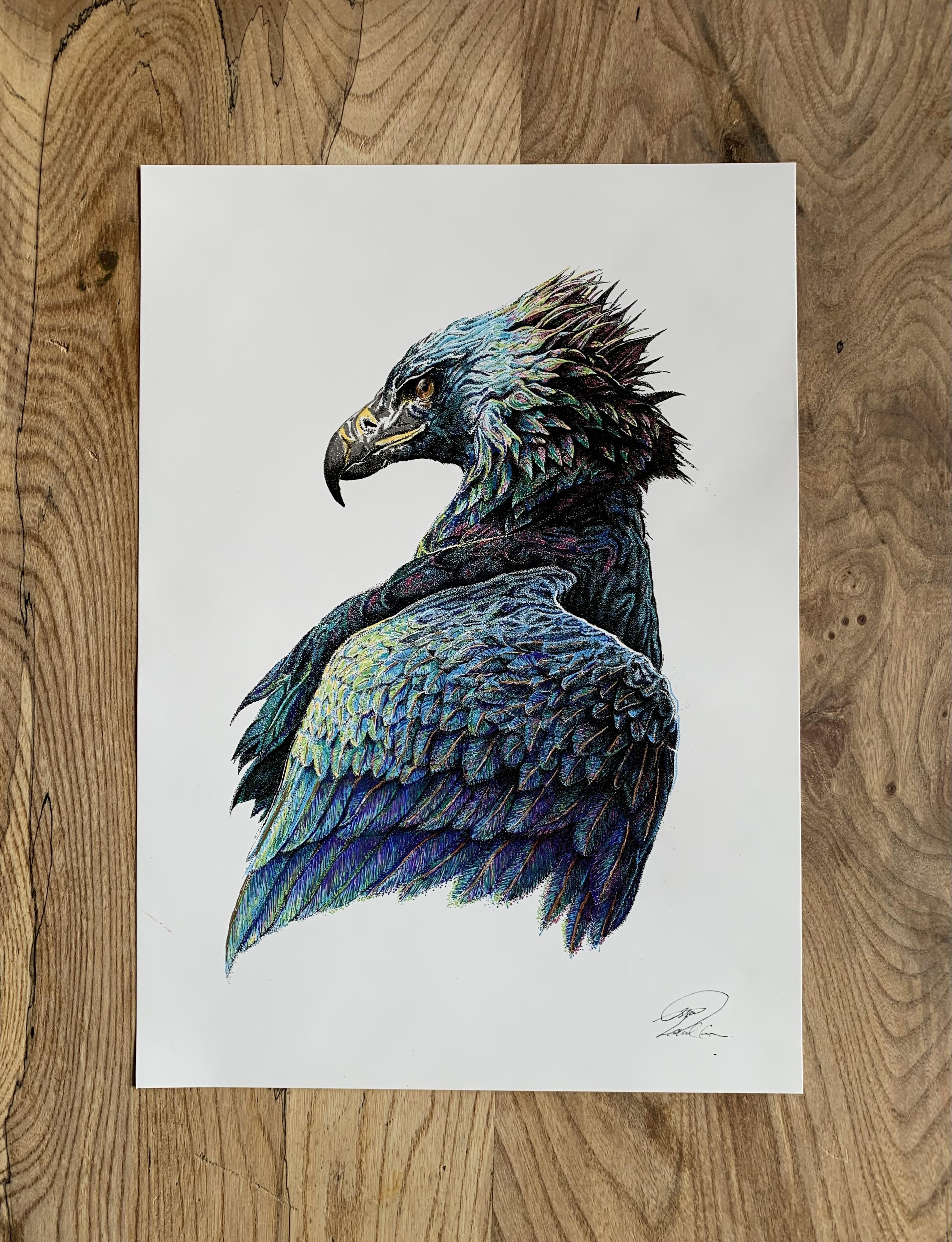 Pointillism psychedelic Eagle | Scrolller