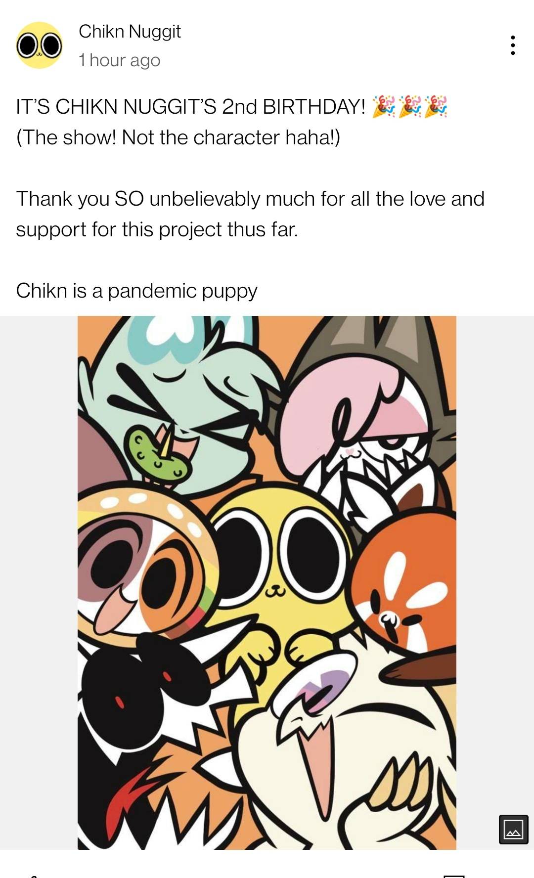 post made by the chikn nuggit youtube channel | Scrolller