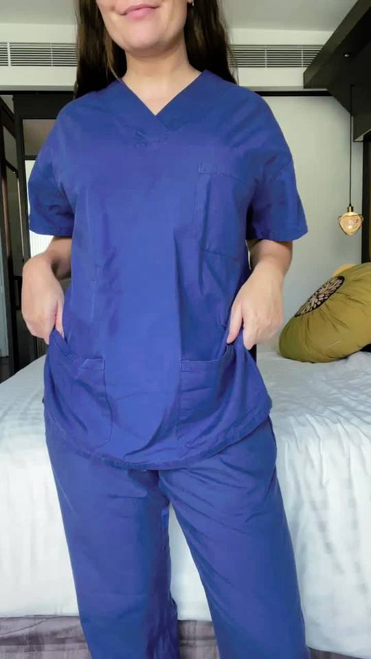 POV: you noticed that I'm not wearing a bra under my scrubs today | Scrolller