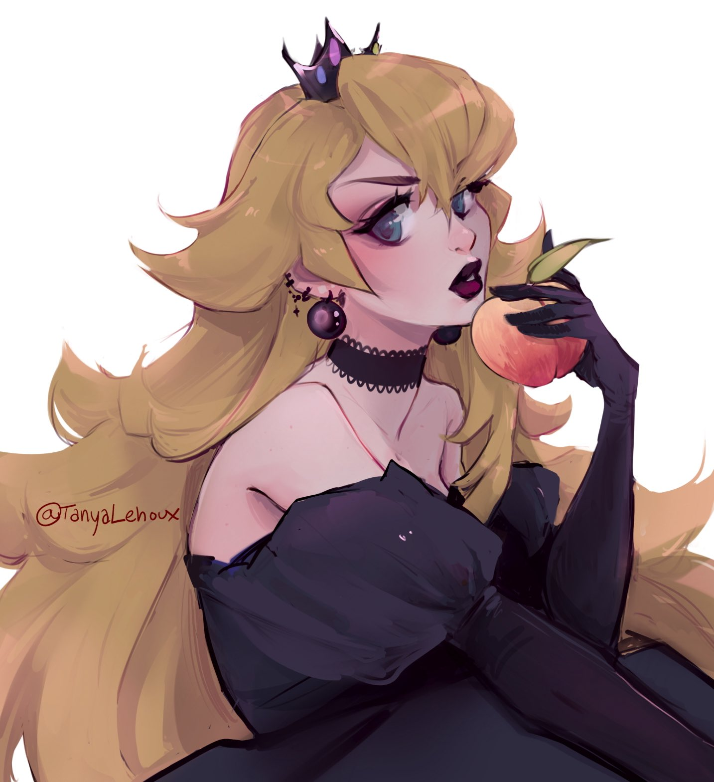 Princess Peach, but in her villain era. 🖤🍑😈 by Tanya Lehoux | Scrolller