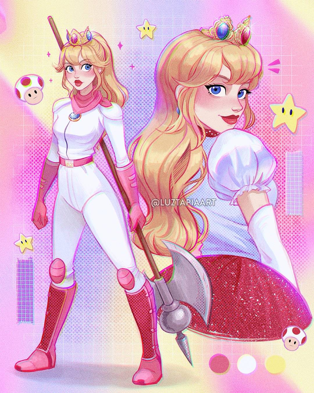 Princess Peach by Luz Tapia Art | Scrolller