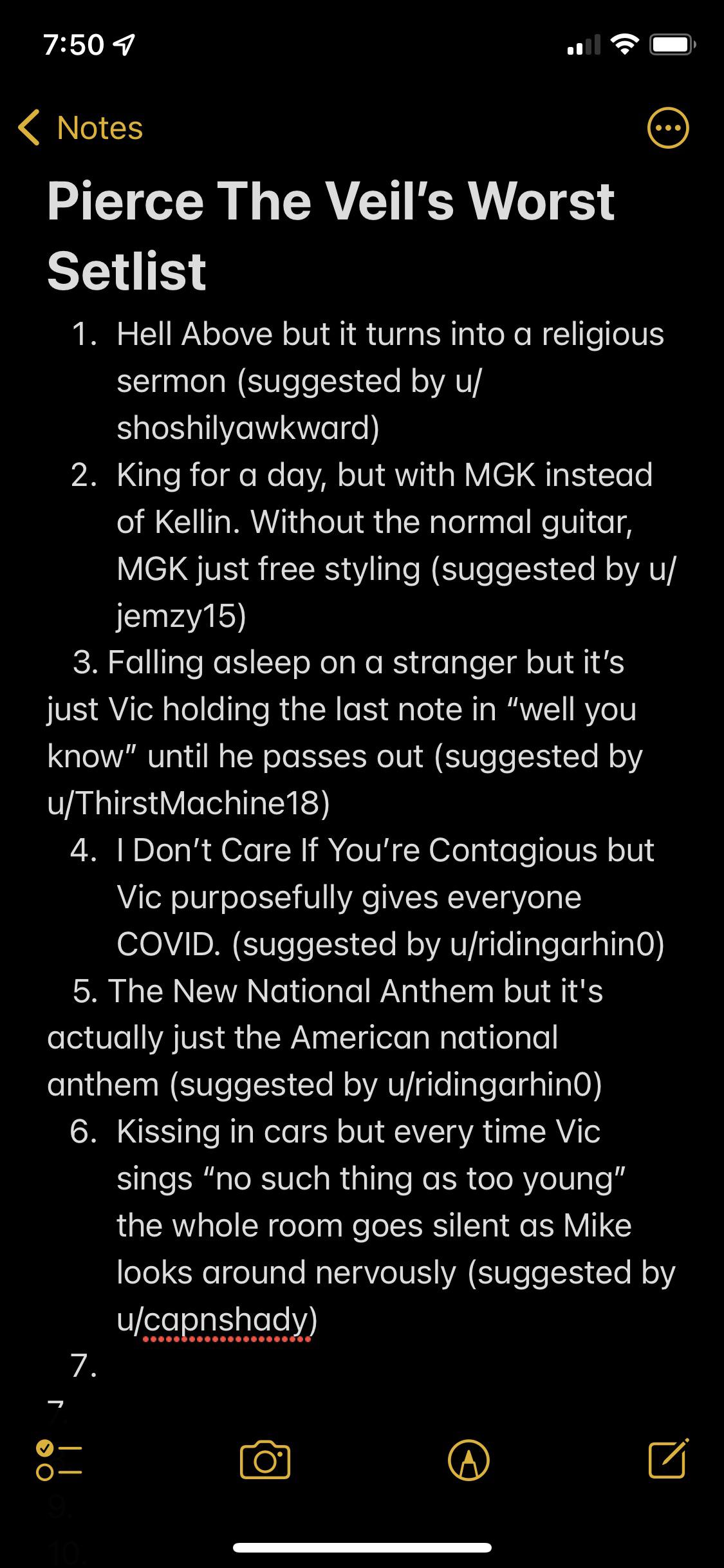 PTVs worst Setlist day 7 | Scrolller