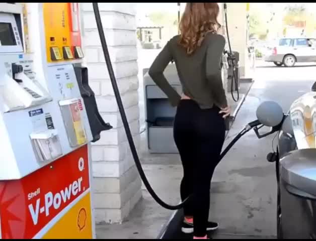 Pumping Gas and Showing Hot Ass | Scrolller