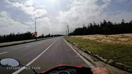 Quickie handjob on the motorbike in public | Scrolller