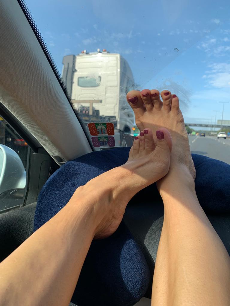 resting my feet during a long drive | Scrolller