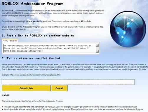 Roblox Ambassador Program (2009) | Scrolller