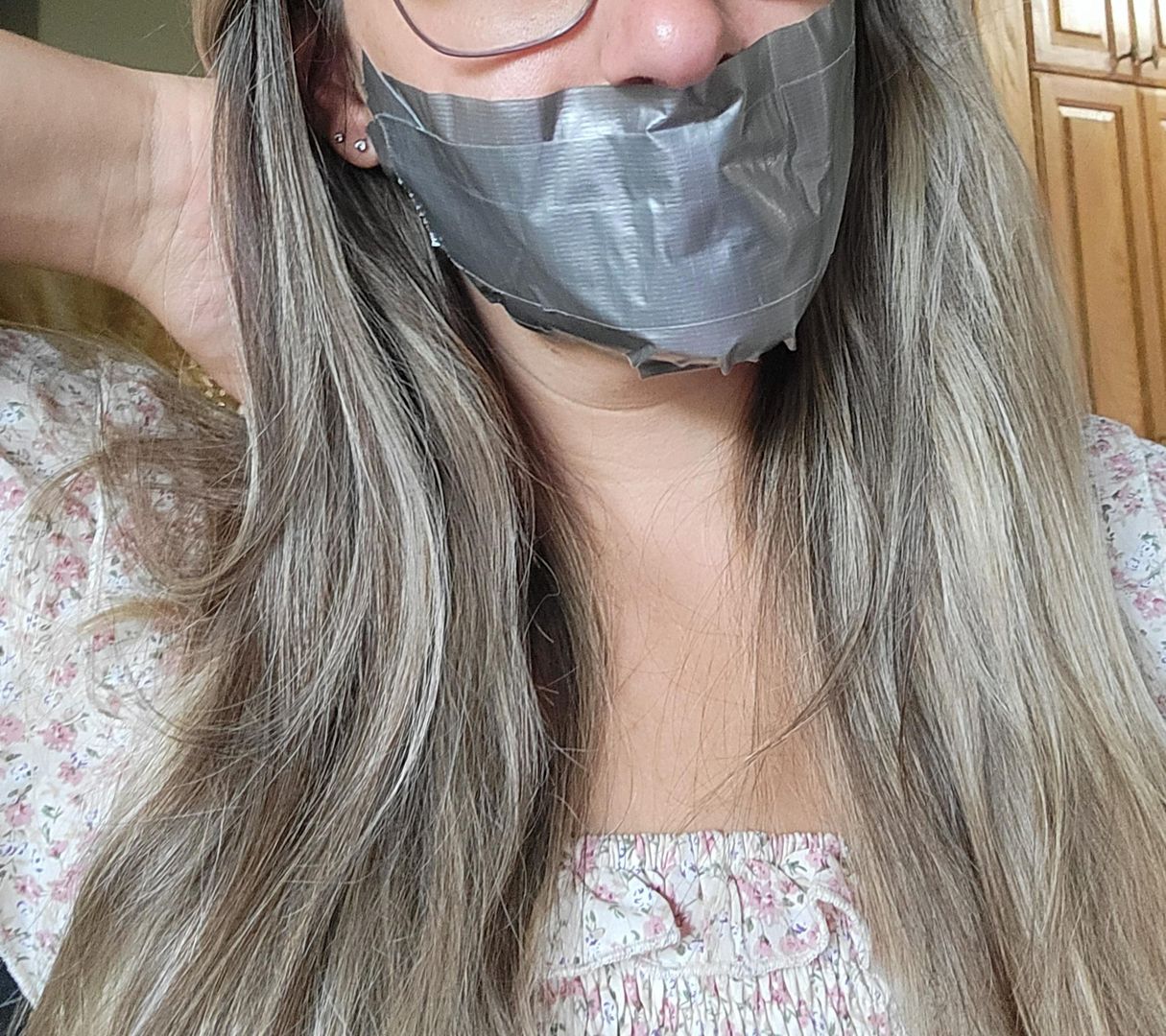 Self gagged. I love feeling my lips sealed shut 🫢 | Scrolller