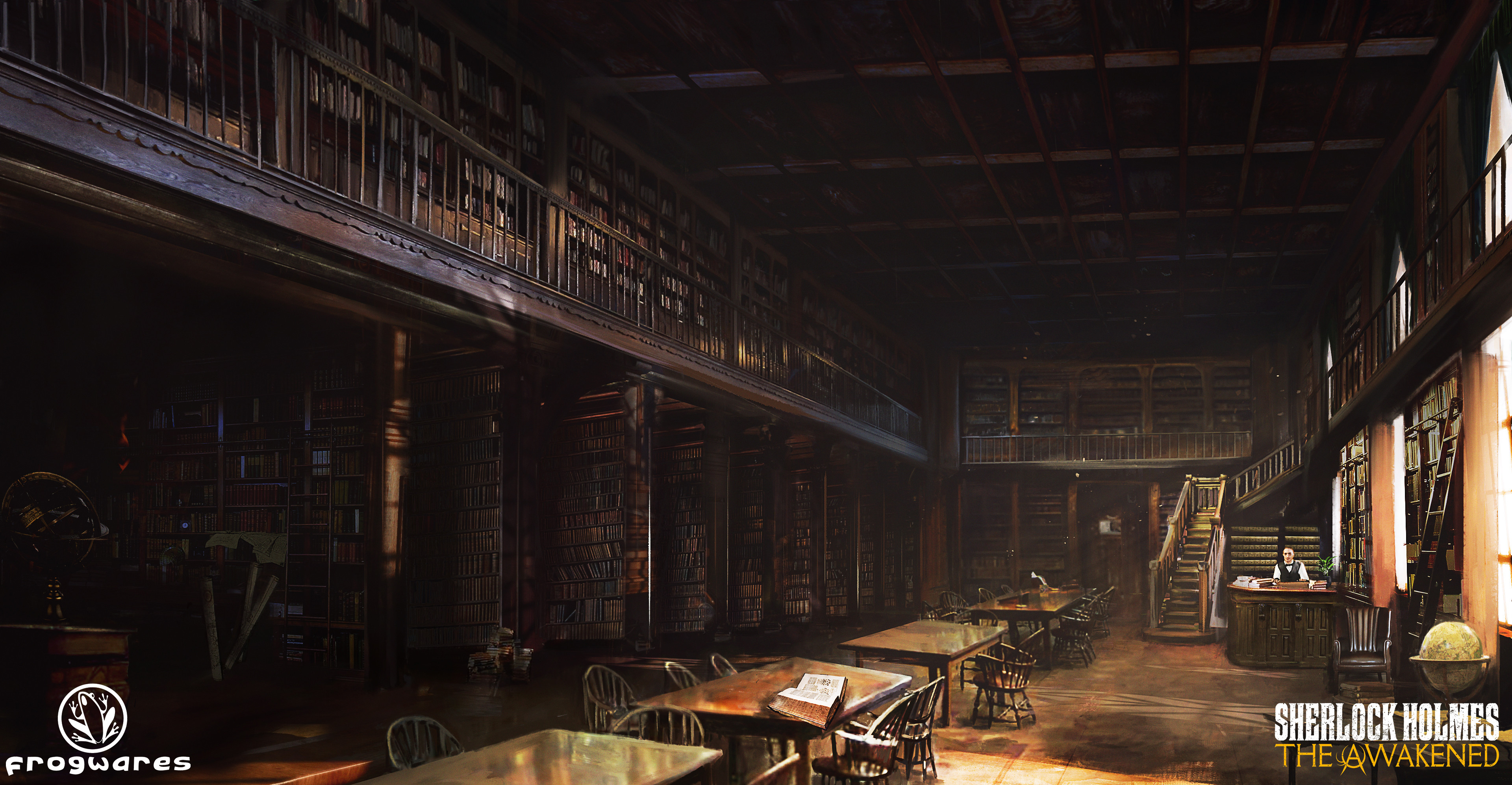 Sherlock Holmes. The Awakened, Library interior | Scrolller