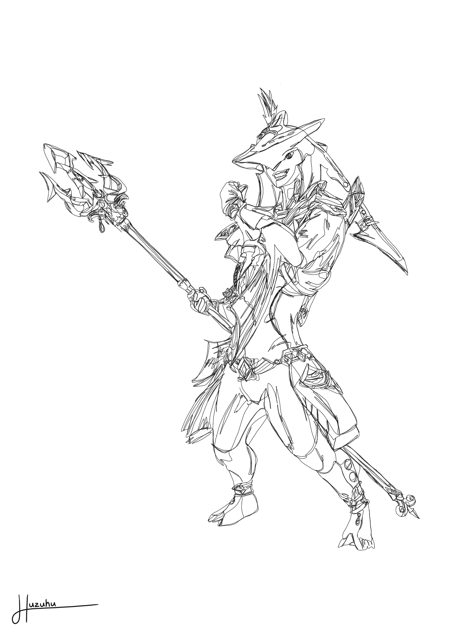 Single-Line artwork of Sidon's signature smile! | Scrolller