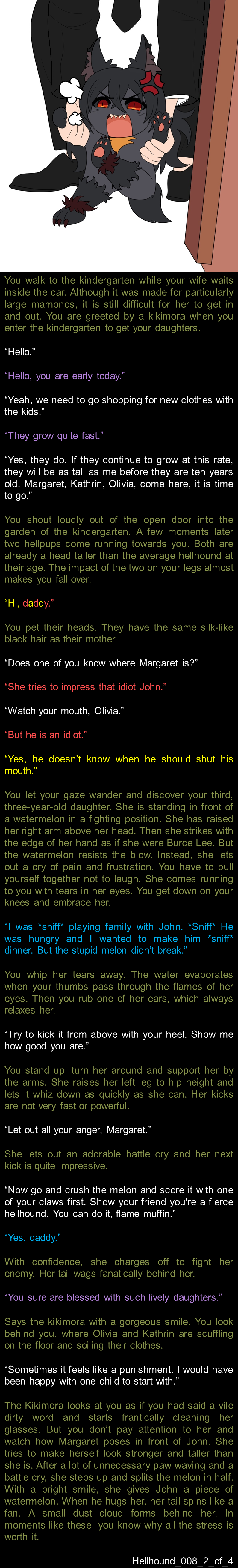 Slice of life with a tall hellhound (Part 2) | Scrolller