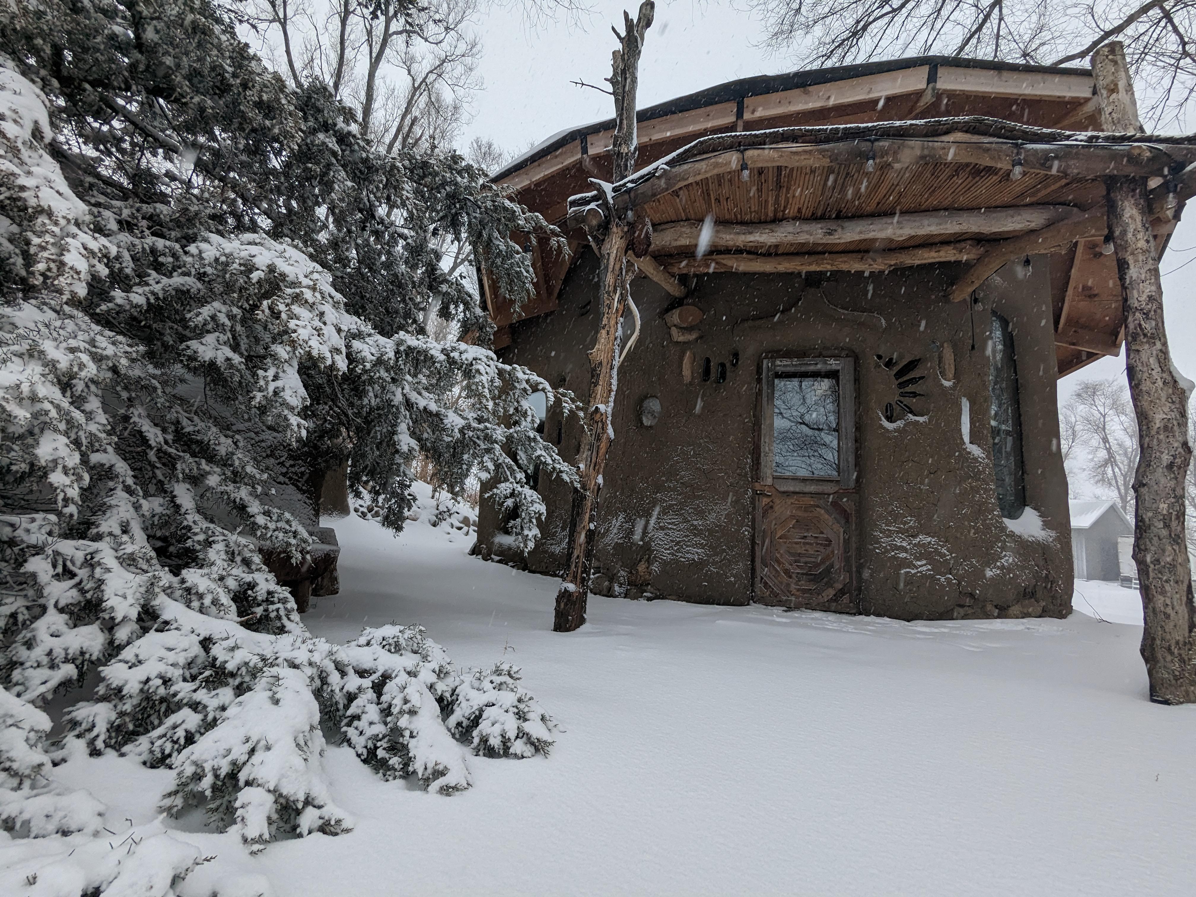 snow day in the cob cabin | Scrolller