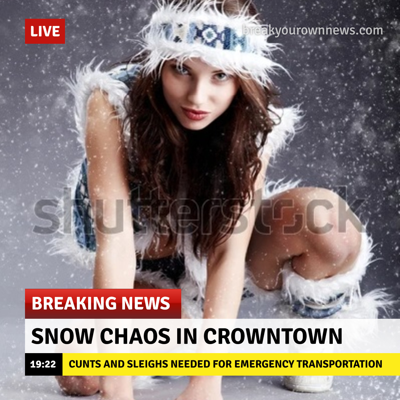 Sudden Snow in Crowntown! Sleighs and Sleigh-Cunts needed for emergency transportation! Citizens ...