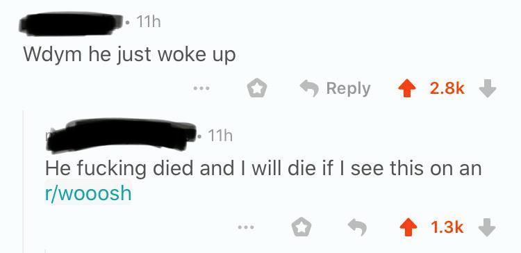 They may not be on r/woooosh but I still don’t think they’re happy | Scrolller