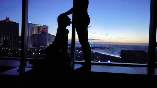 Top-notch cock worship in front of the window | Scrolller