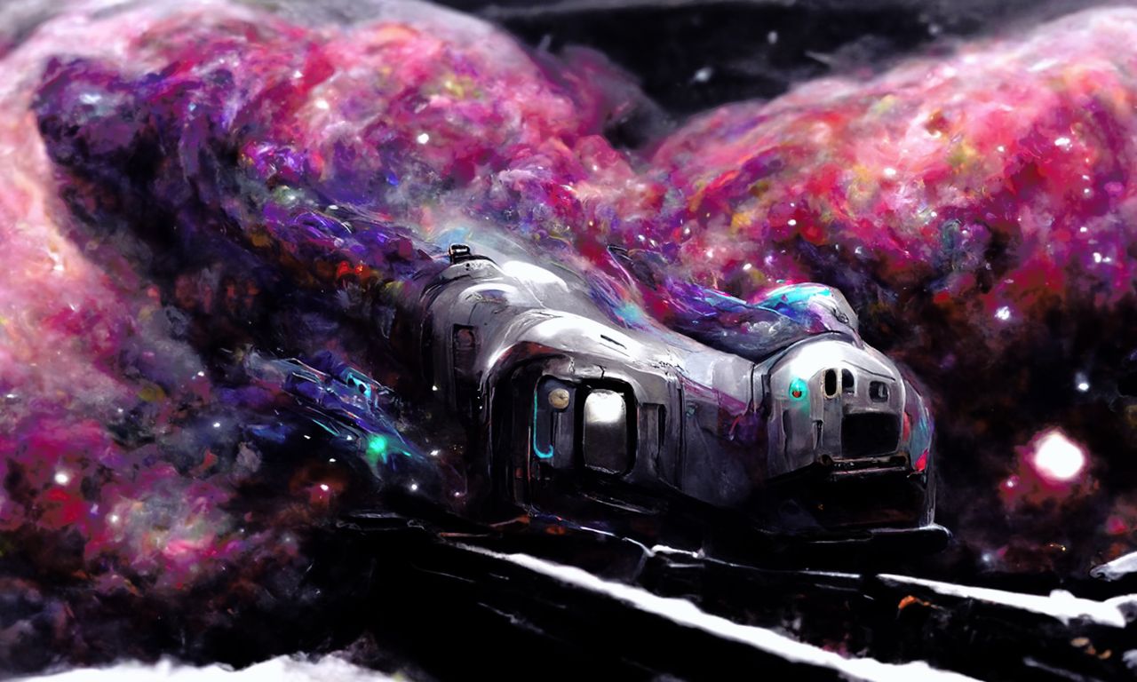 "Train in space, 1" by me | Scrolller