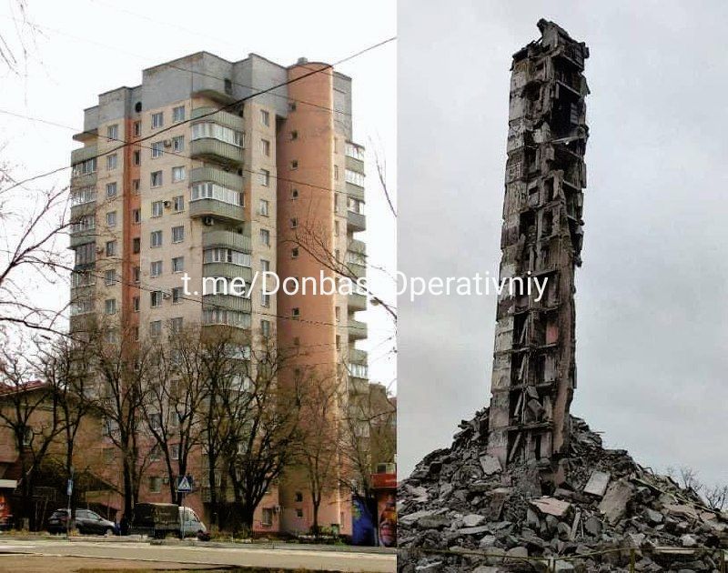 Ua pov Before and after of an apartment building in Mariupol | Scrolller