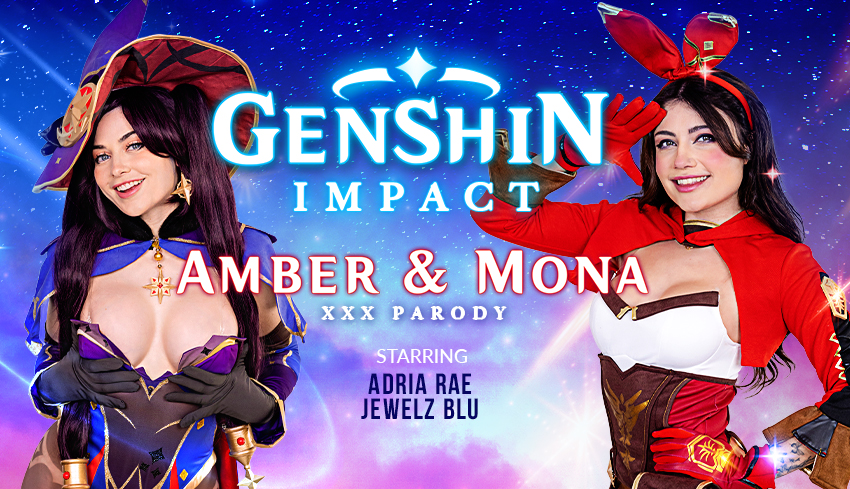 VR Conk - New scene - "Genshin Impact: Amber & Mona (A XXX Parody) " with Jewelz Blu and Adria ...