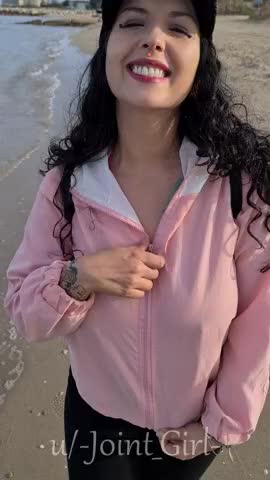 Wanna cum with me for a walk on the beach? | Scrolller