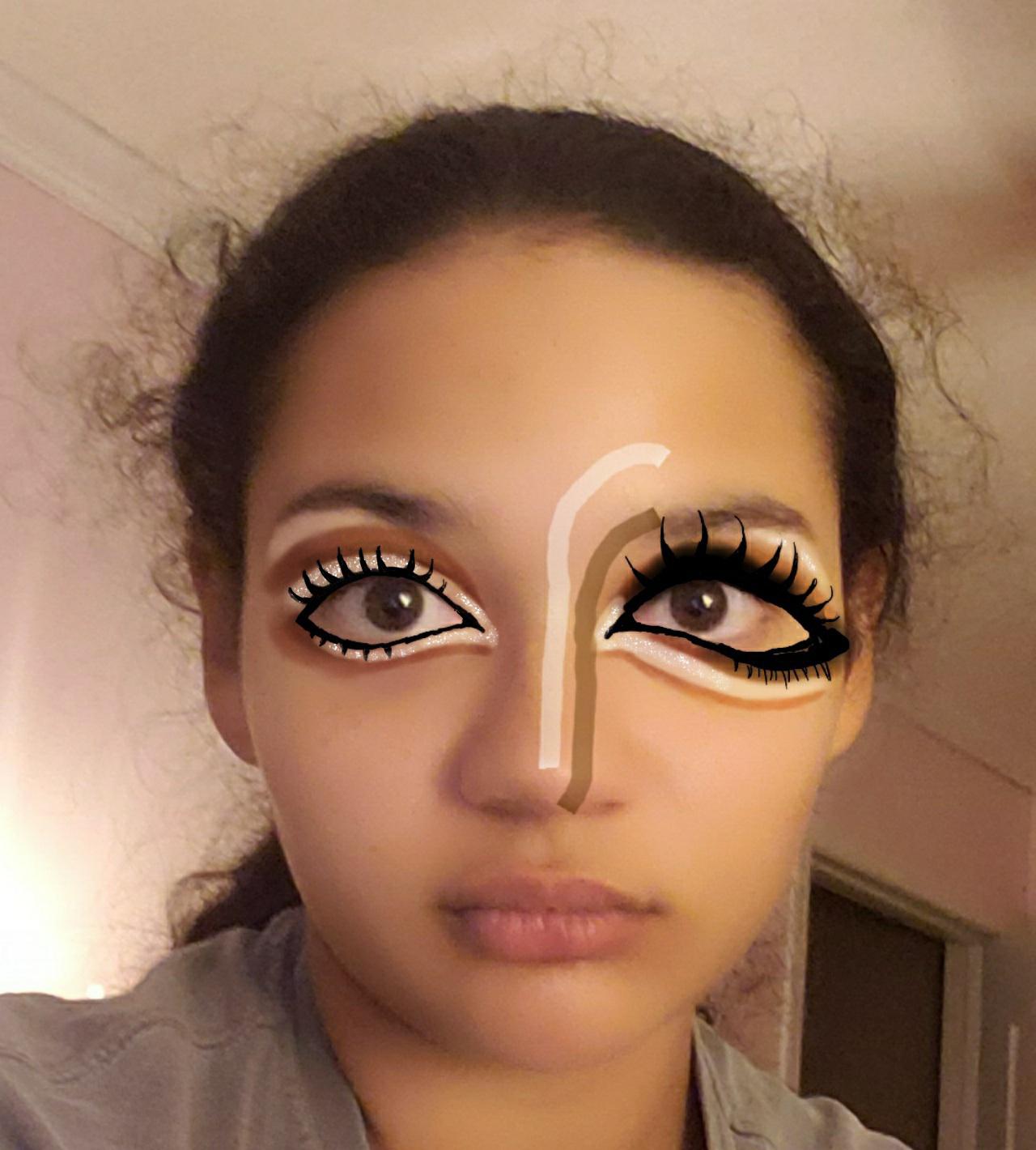 Which makeup gal make suits me best (ignore the nose stripe). I want to ...