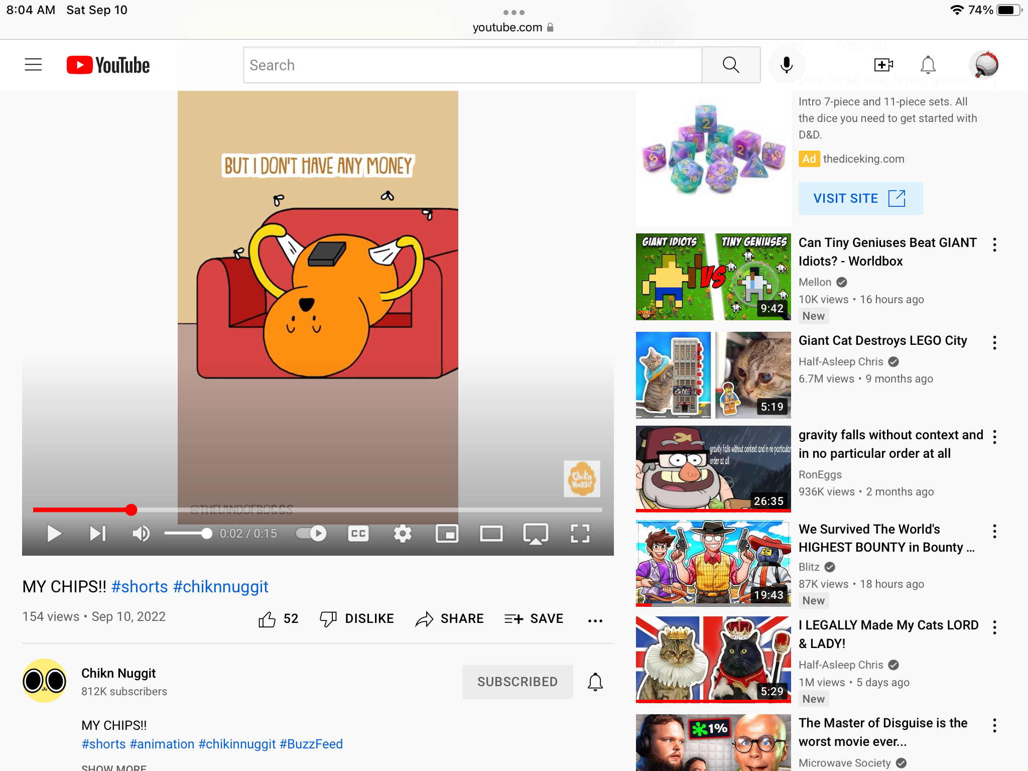 why is a land of Boggs video on the chikn nugget channel | Scrolller