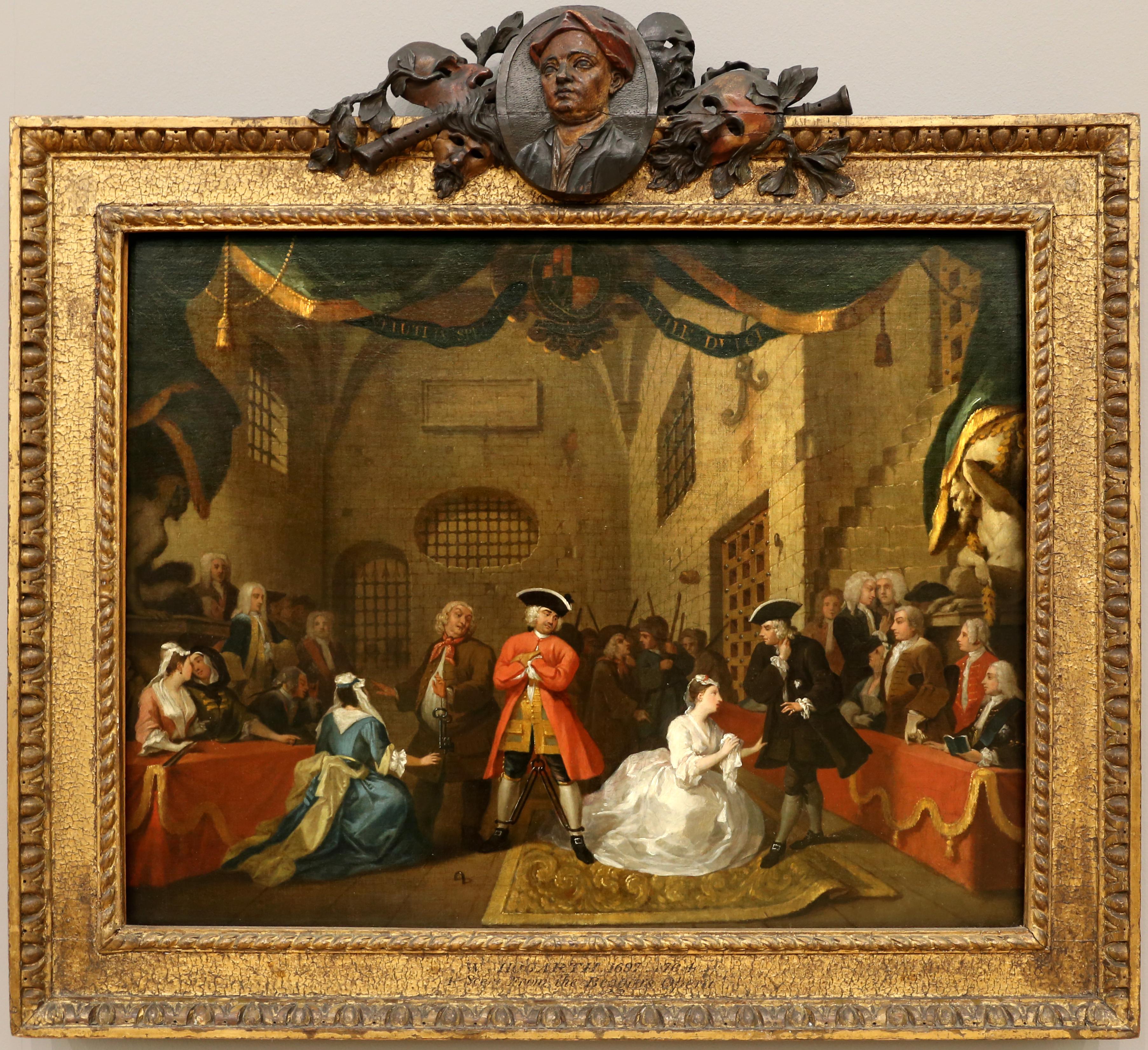 William Hogarth - Scene from the Beggars Opera (1731) (Framed) [3612 x 3306] | Scrolller