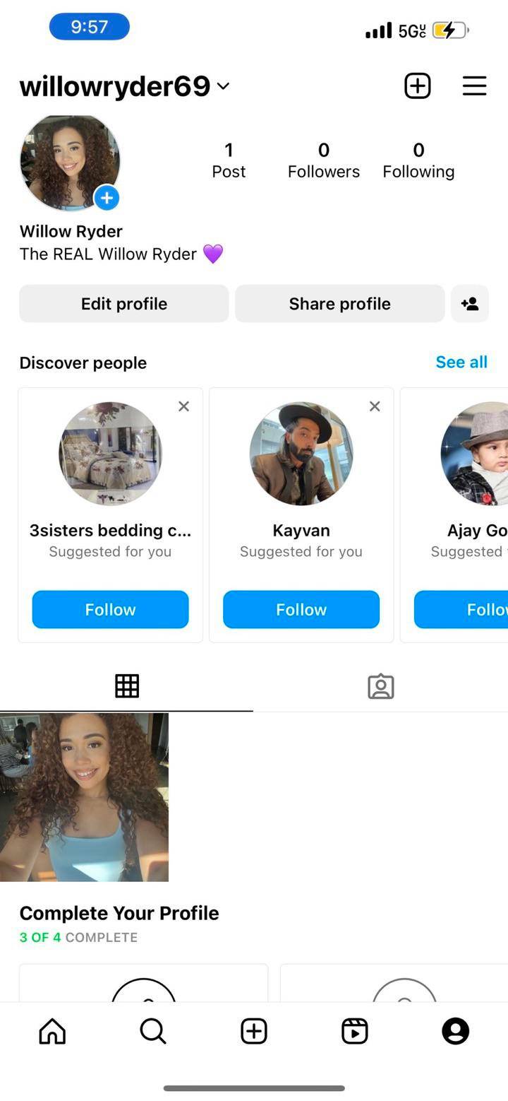 Willow’s new Instagram account! Go follow 🙏💜 | Scrolller