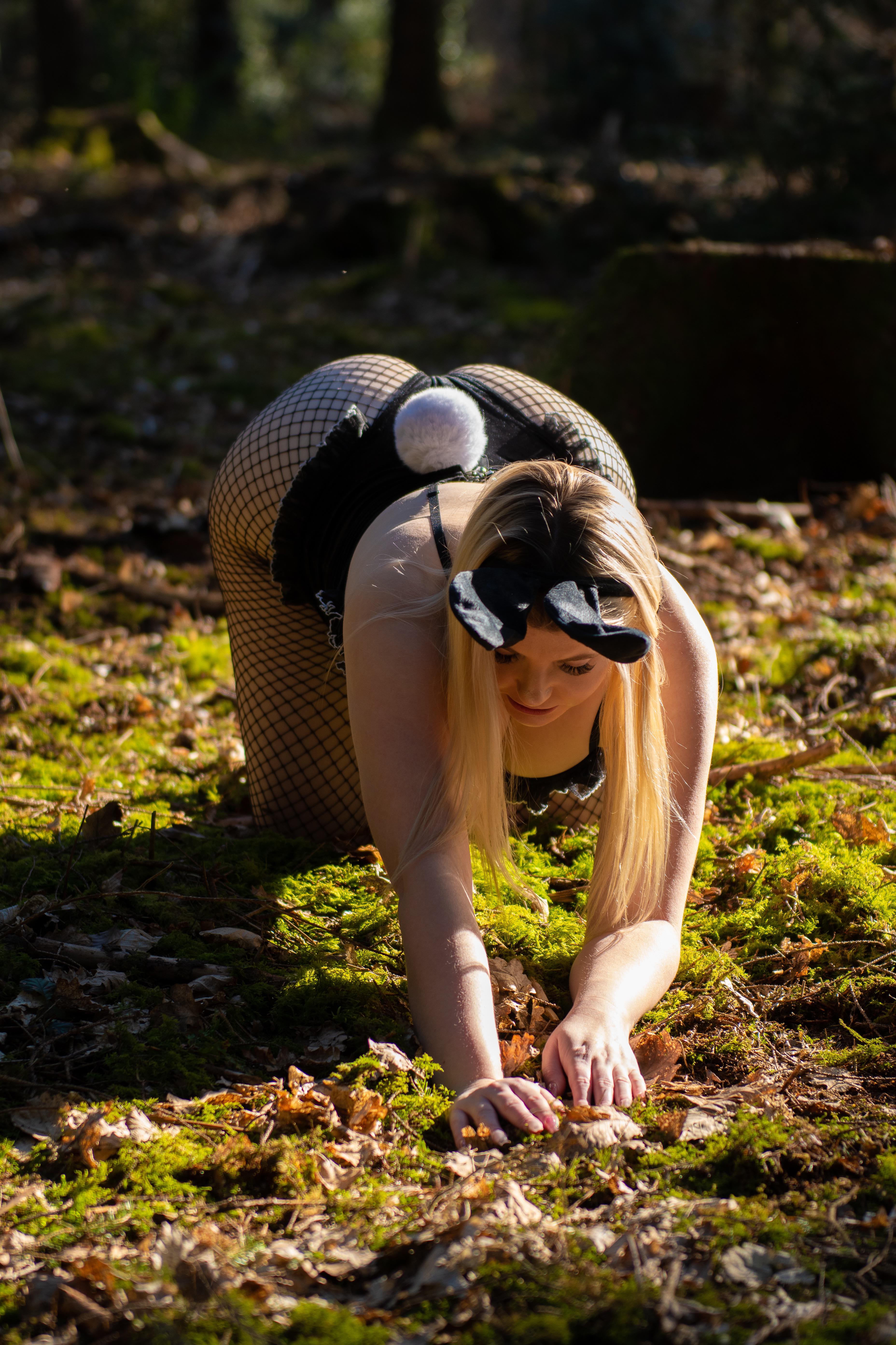 With a bunny tail | Scrolller