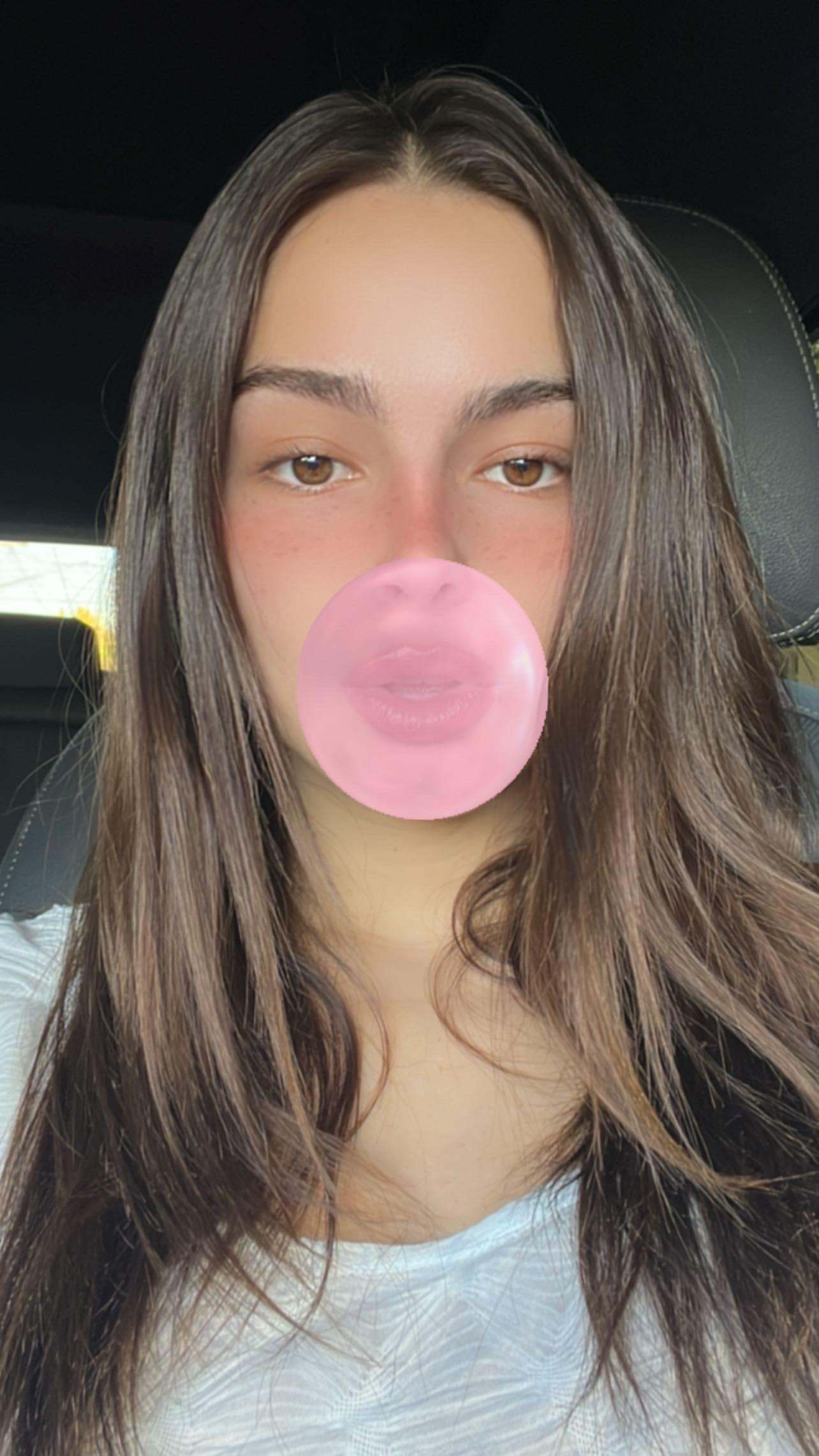 With bubble gum (IG story) | Scrolller