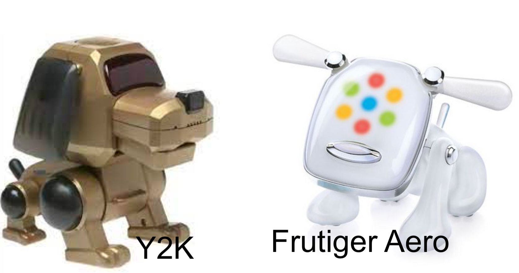 Y2K era dog vs Frutiger Aero era dog | Scrolller Y2K era dog vs Frutiger Aero era dog | Scrolller
