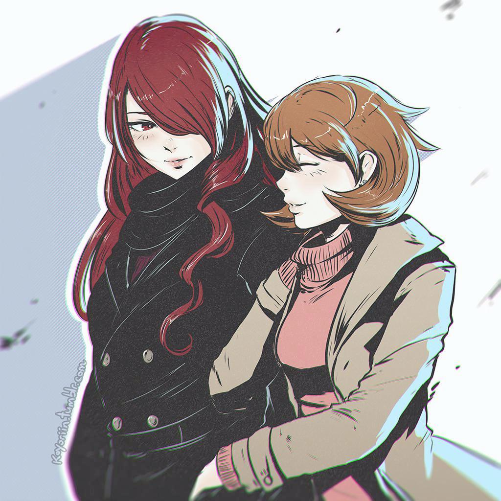 Yukari and Mitsuru winter stroll (koyorin) [Persona 3] | Scrolller