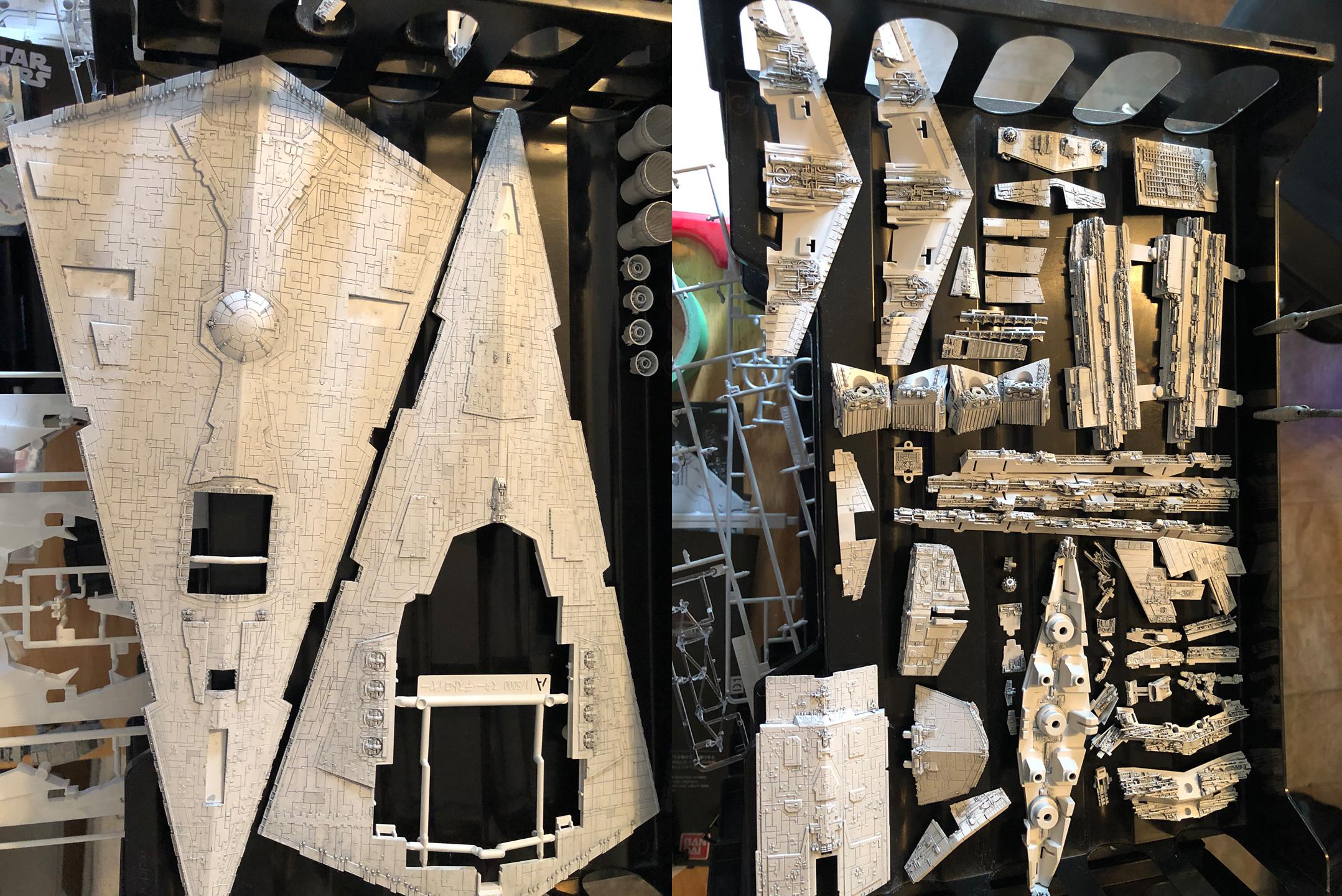 1/5000 Bandai Star Destroyer WIP Part II | Scrolller