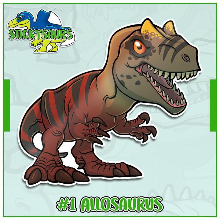 #1 Allosaurus from my Stickysaurs project | Scrolller