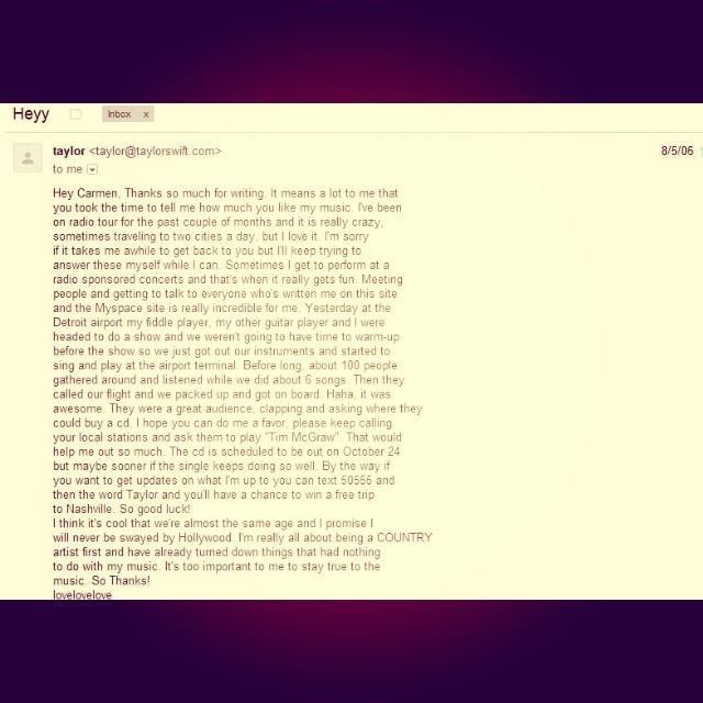 14 years ago, Taylor sent me an email. | Scrolller