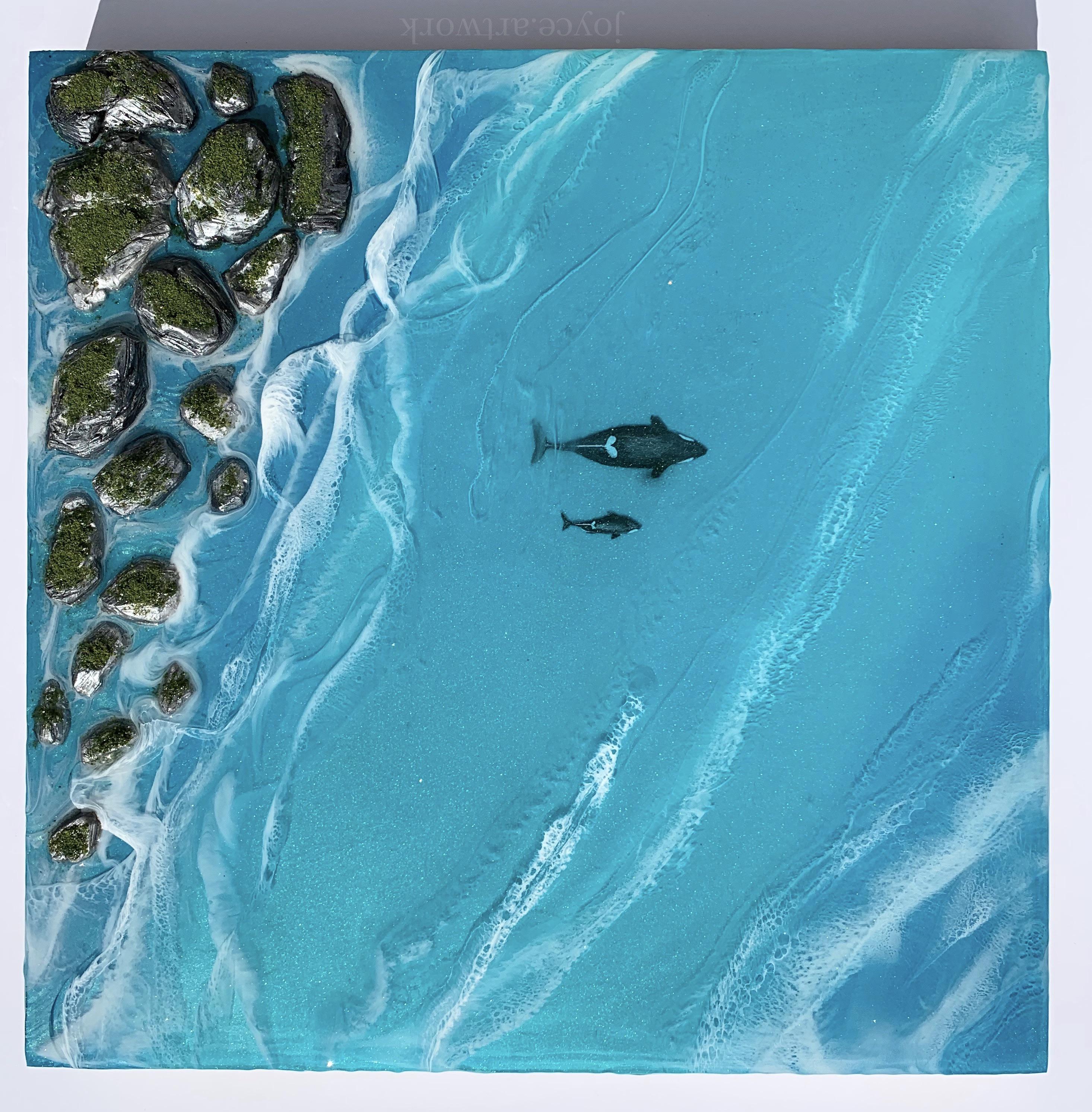 16x16 orca beach, resin | Scrolller