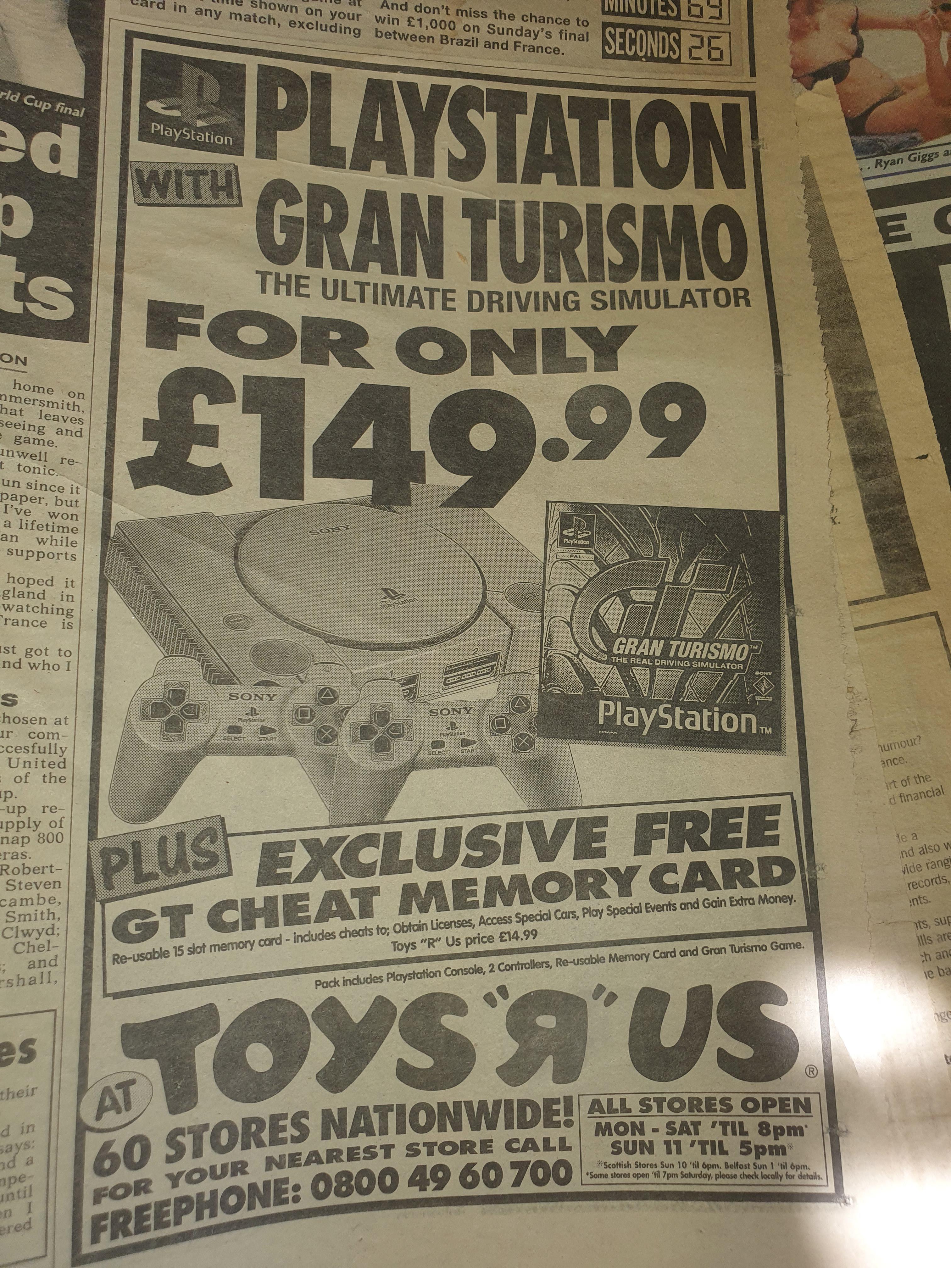 1998 PS1 Newspaper Advert | Scrolller