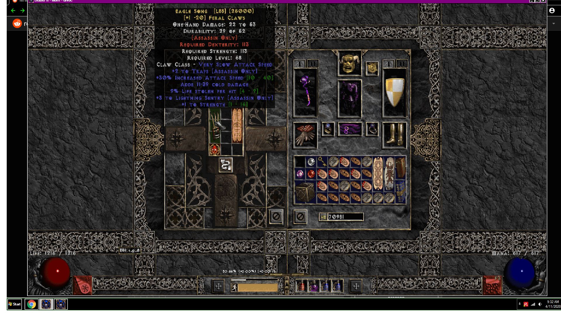 +2 Traps | 3 LS | 30 IAS | 9 ll | 1 Str Feral Claws | Scrolller