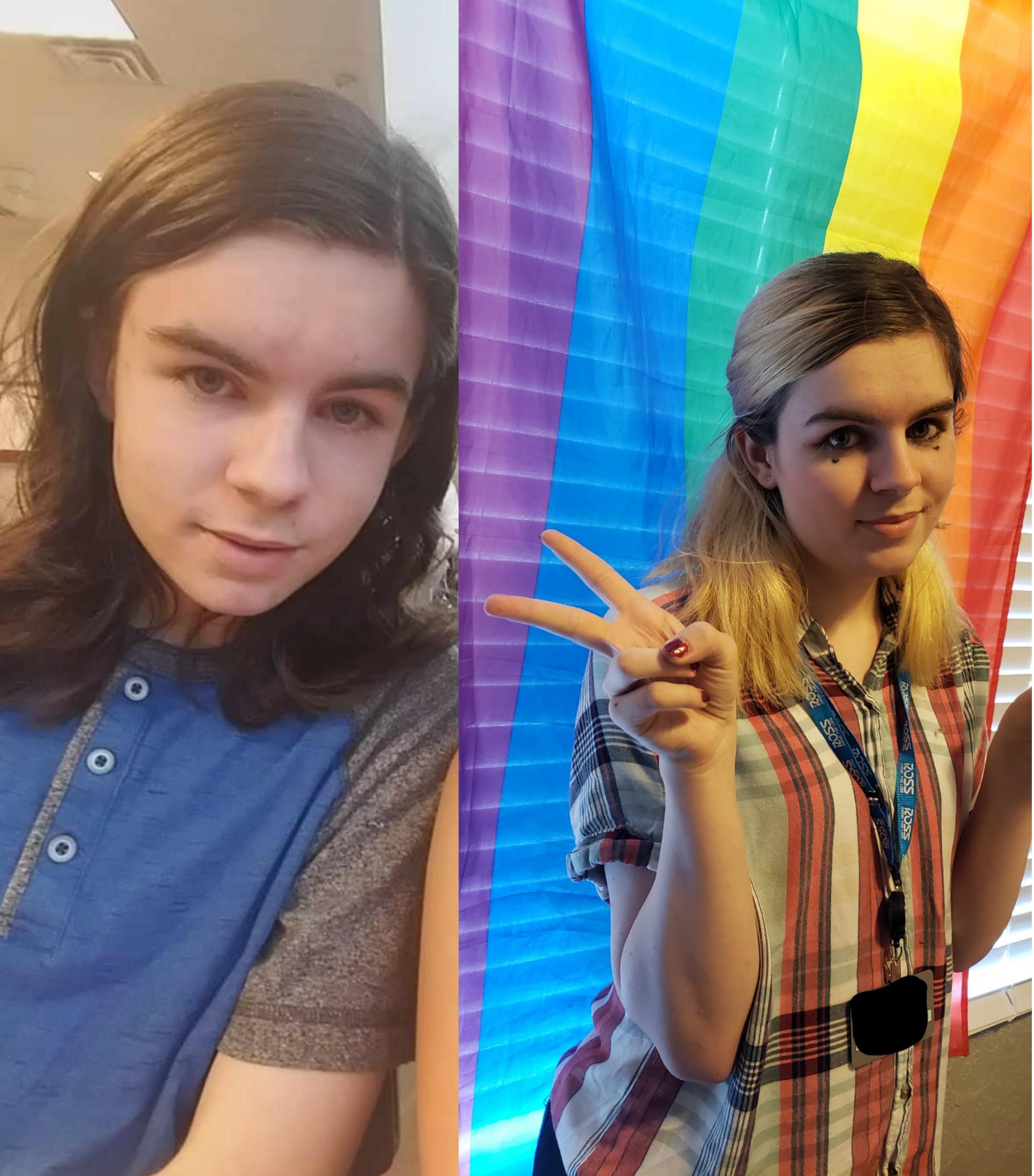 2 years apart. 8 months on HRT, and finally happy. | Scrolller