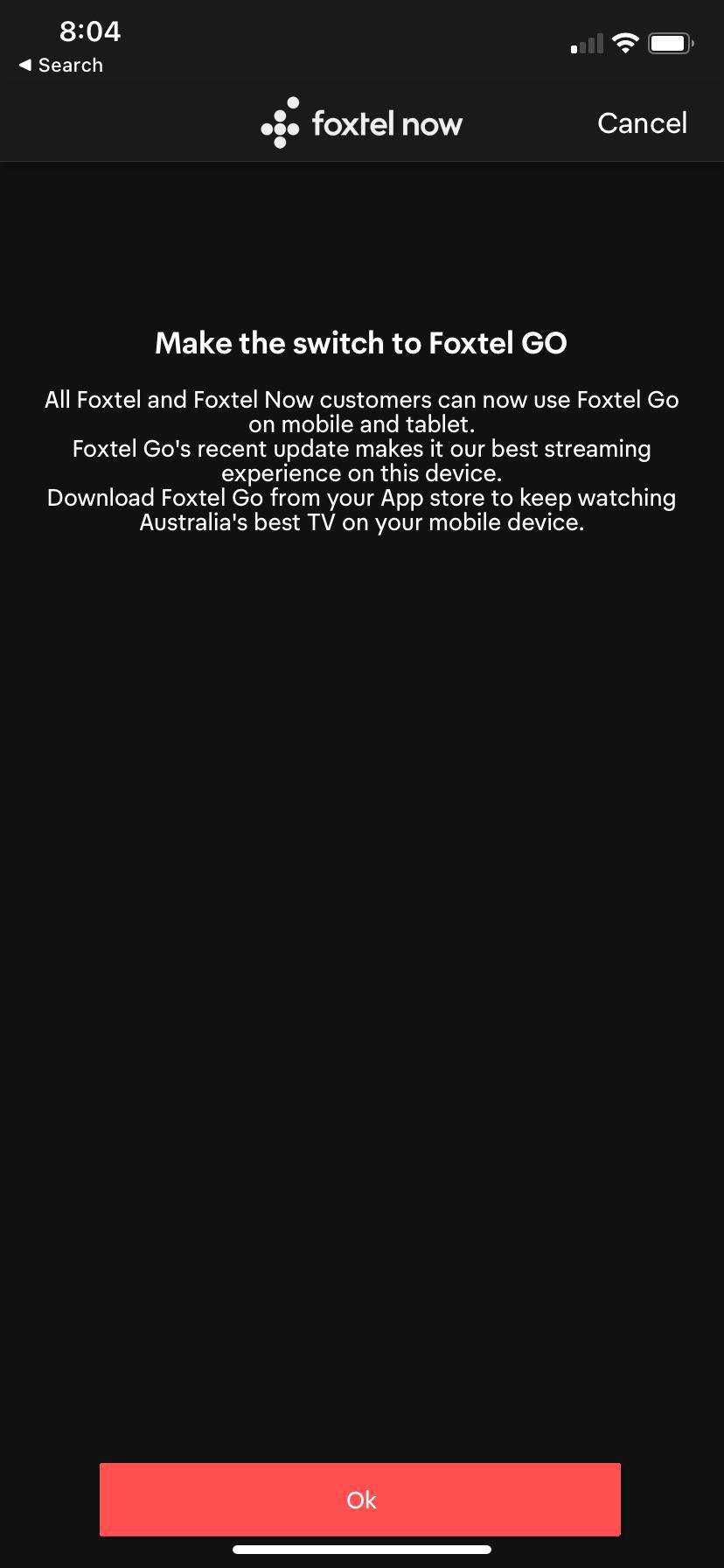 $20 Australian streaming service... the sole updated feature on the new app is that it makes you ...