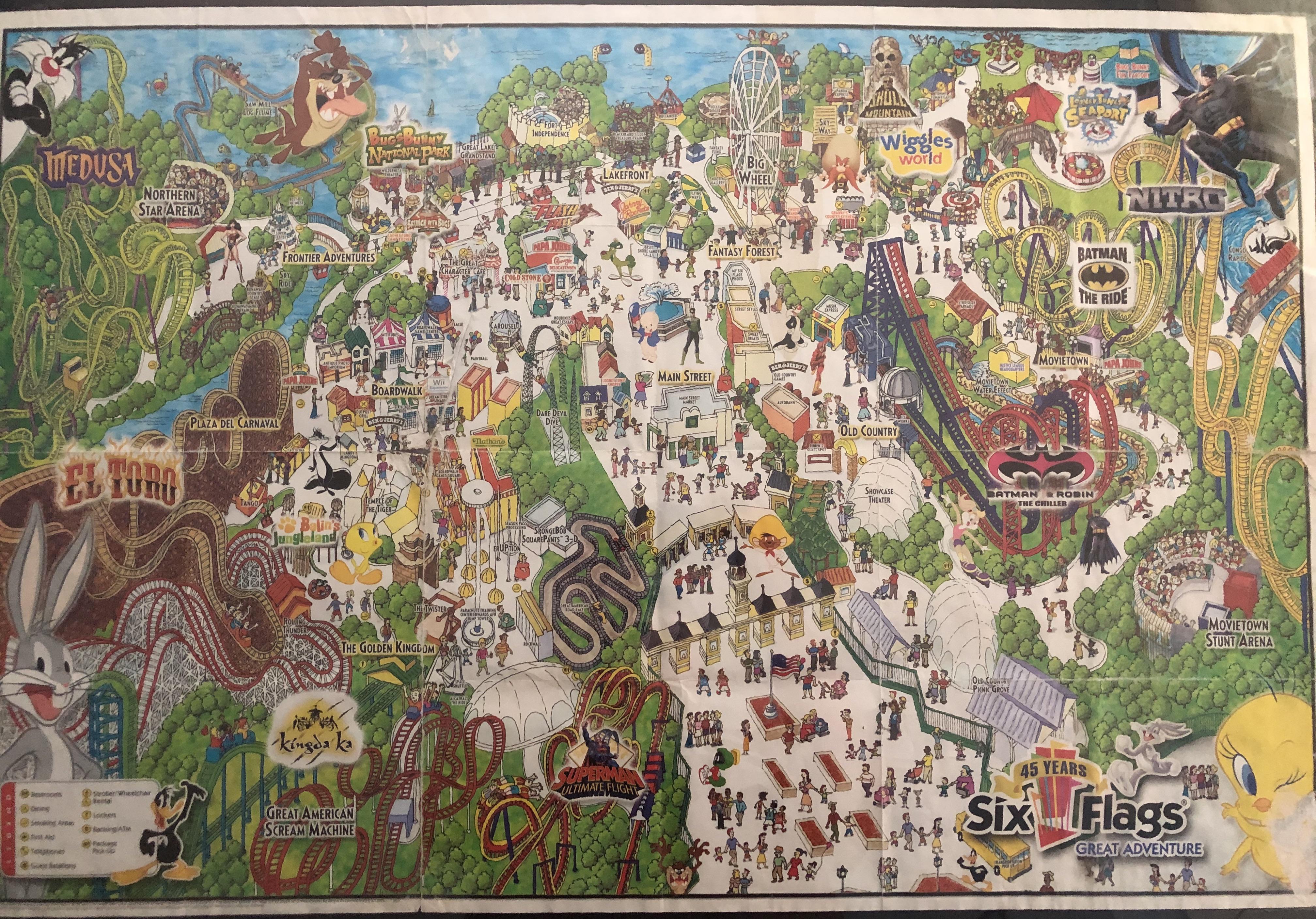 2006 Six Flags Great Adventure Park Map | Scrolller