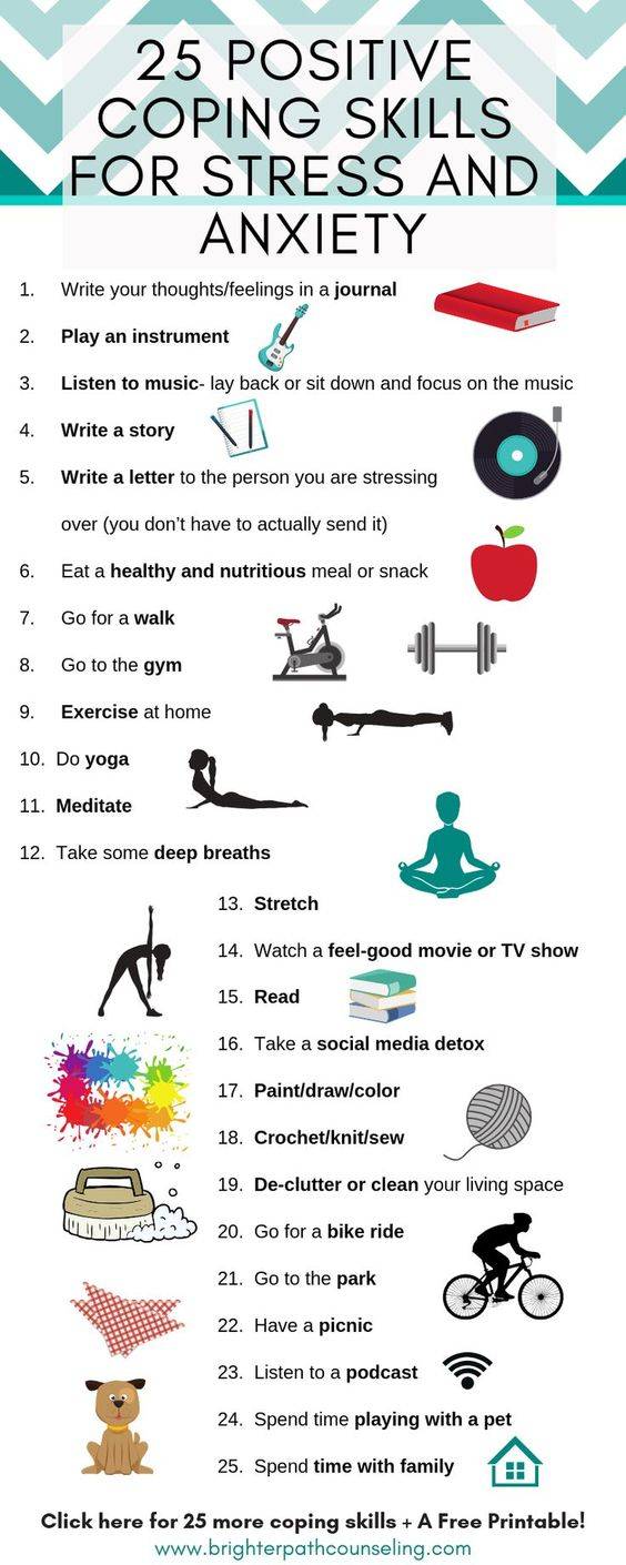 25 Positive Coping Skills For Stress And Anxiety | Scrolller