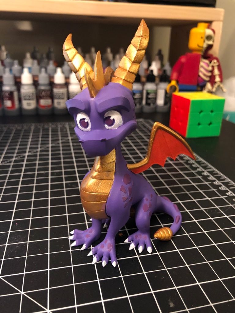 3D printed and painted Spyro | Scrolller