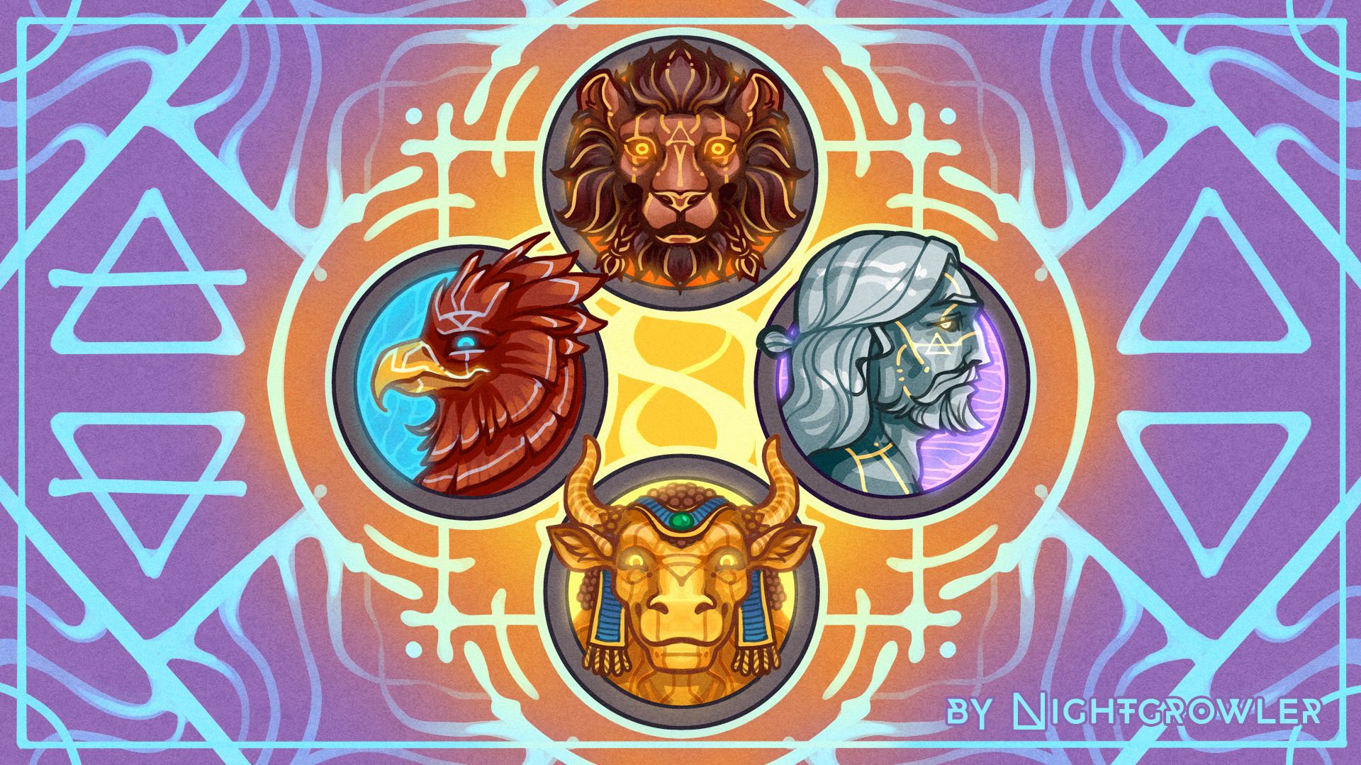 4 Kerubim. Artwork I've made learning elemental symbolism. | Scrolller 4 Kerubim. Artwork I've made learning elemental symbolism. | Scrolller
