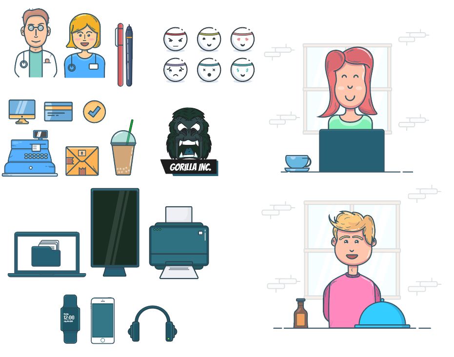 45 I did some patterns and illustrations which you guys can use for free | Scrolller