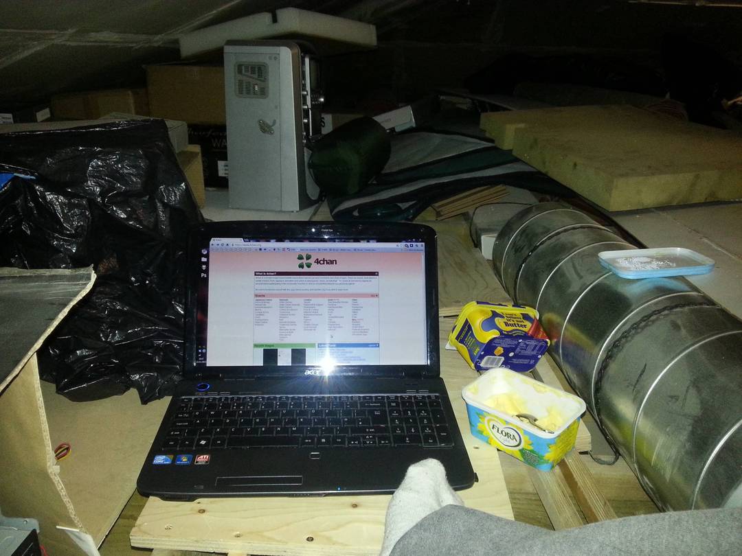 4chan user's attic nest now with extra butter | Scrolller