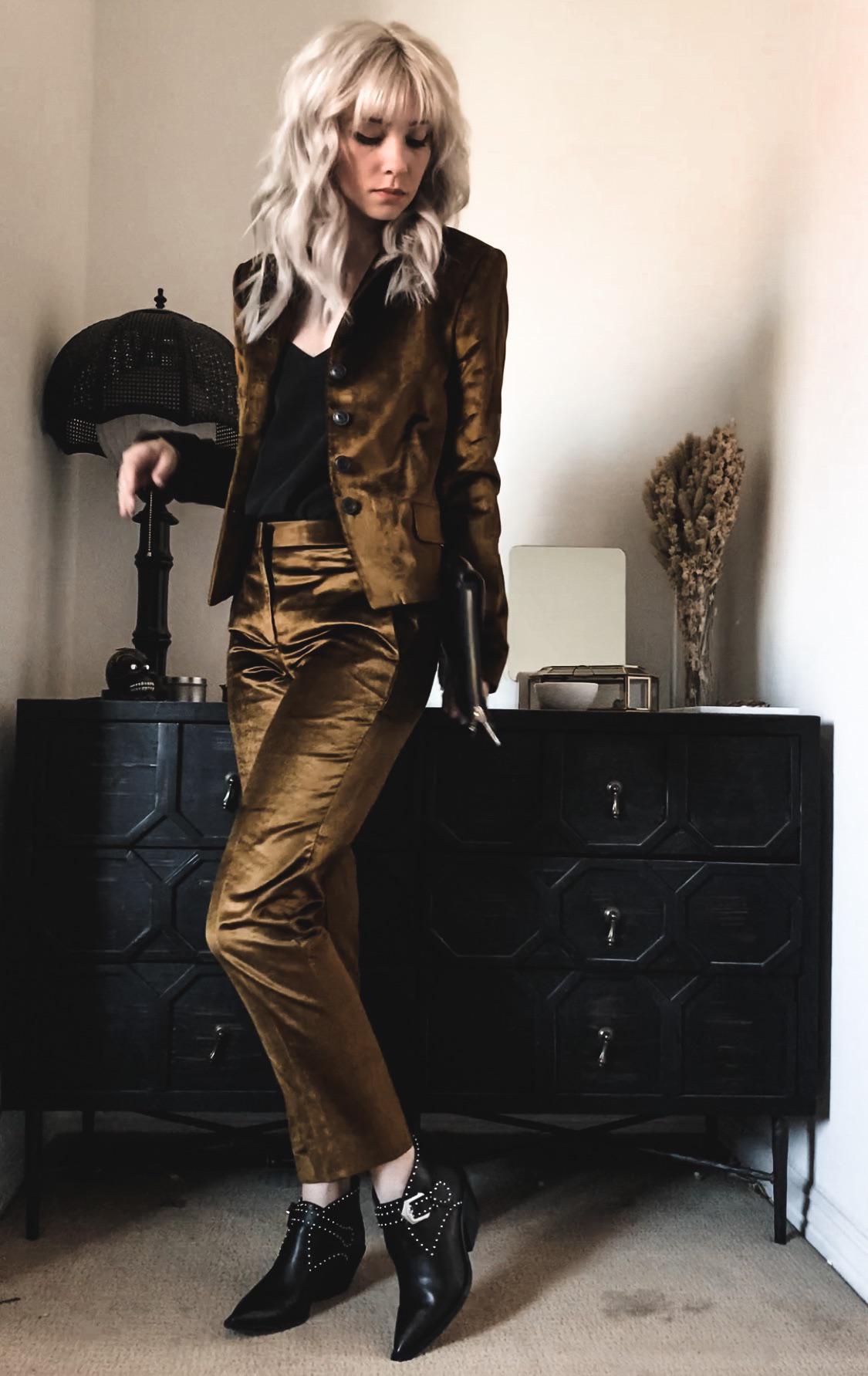 70s inspired velvet suit | Scrolller