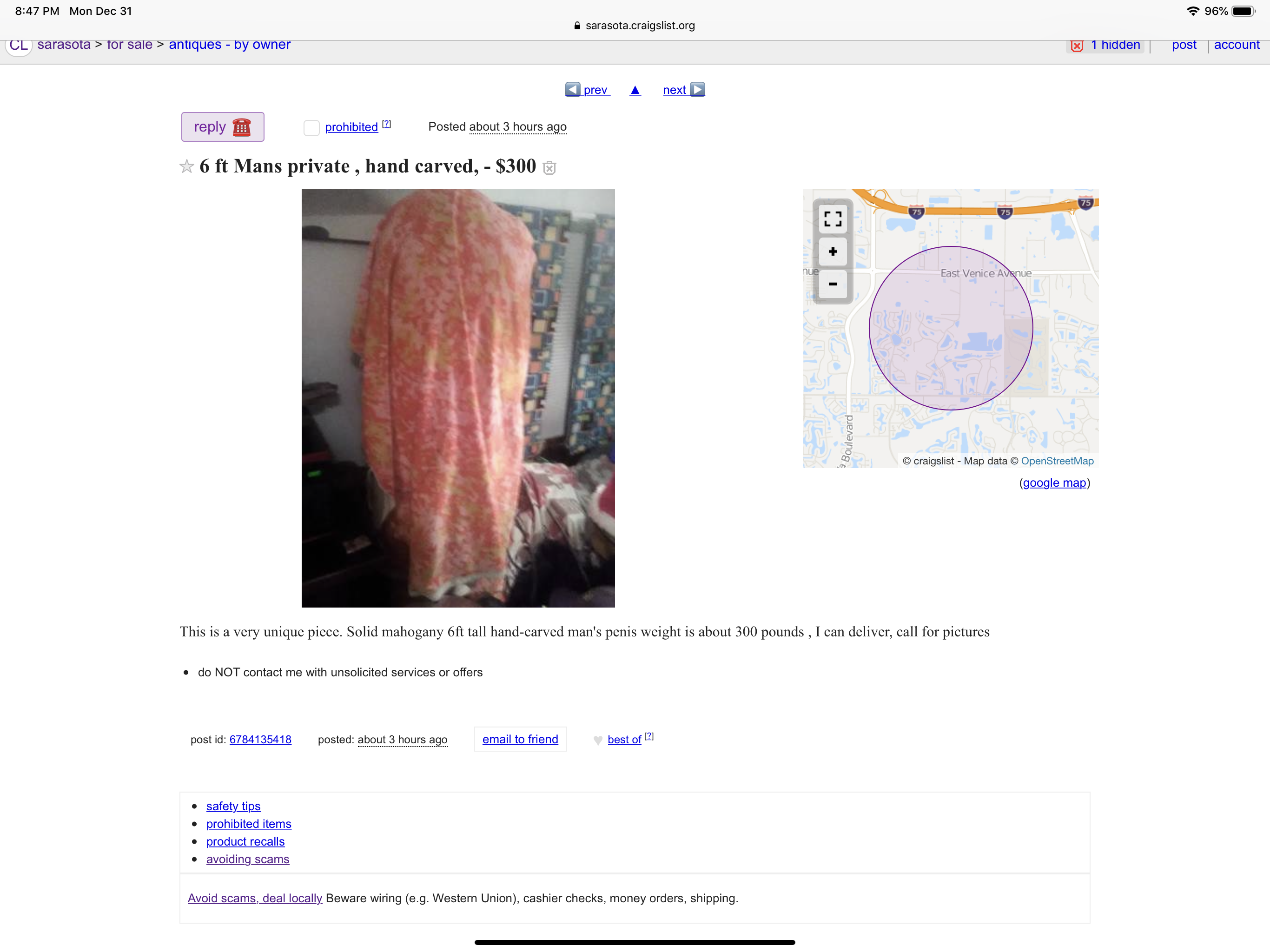 A 6 foot mahogany dick for only $300 | Scrolller