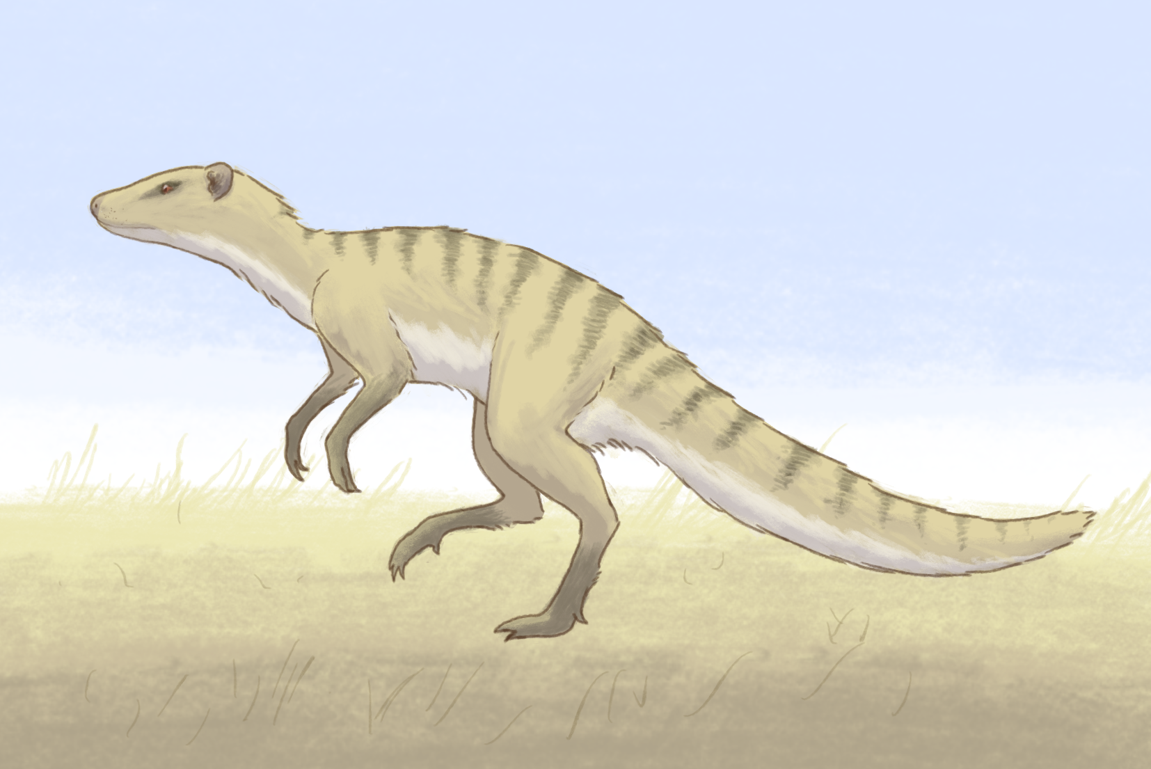 A bipedal pack-hunting mongoose from my Quinary project, by FlavoredKlaatu | Scrolller